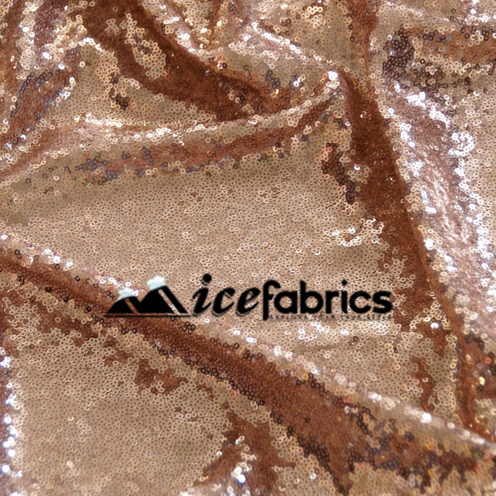 Buy All Over Lt Gold Mesh Glitz Mini Sequins Fabric