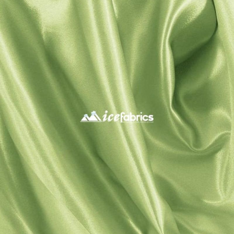 Wholesale Satin Fabric Silky Stretch Sage Charmeuse Satin