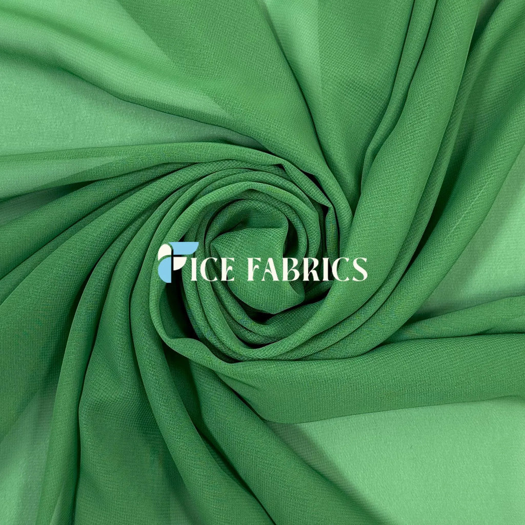 Kelly Green Mia Chiffon Sheer Fabric By The Yard | Ice Fabrics