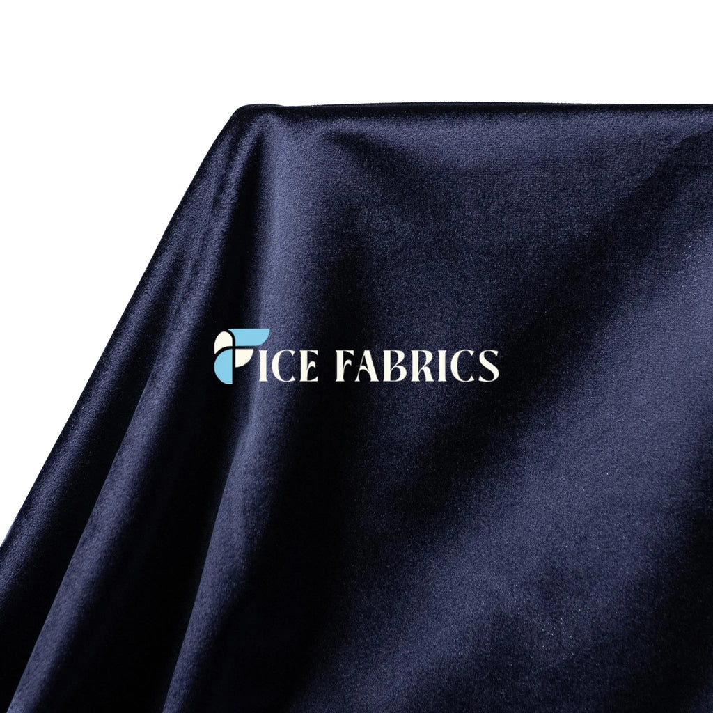 Navy Royal Soft Velvet Upholstery Fabric | Premium Velvet