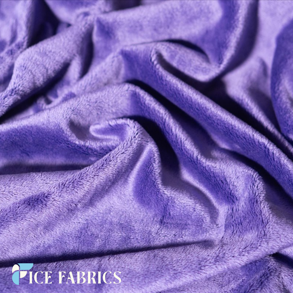 Buy Dark Purple Solid Minky Fabric by the Yard - Soft & Luxurious