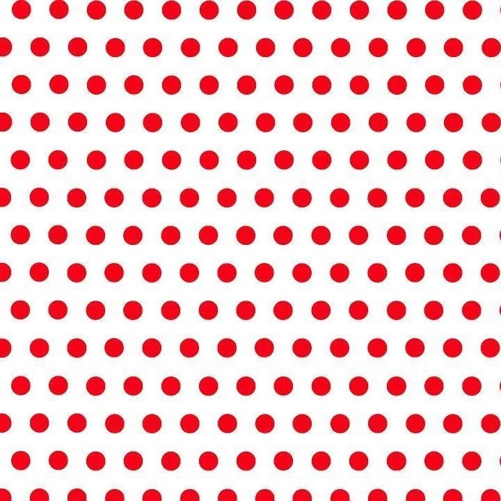 Red Dot on White 1-Inch Polka Dot Poly Cotton Fabric By The Yard ...