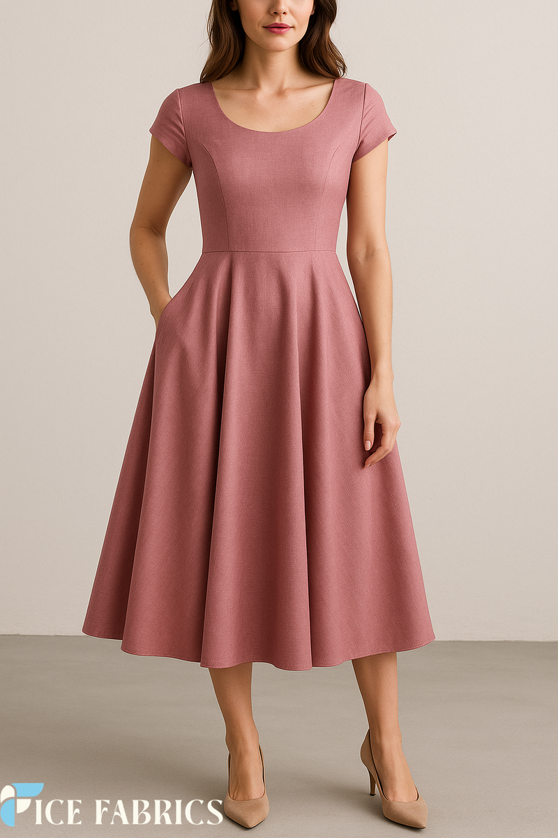 Red Stretch Nylon Spandex Taffeta Fabric By The Yard