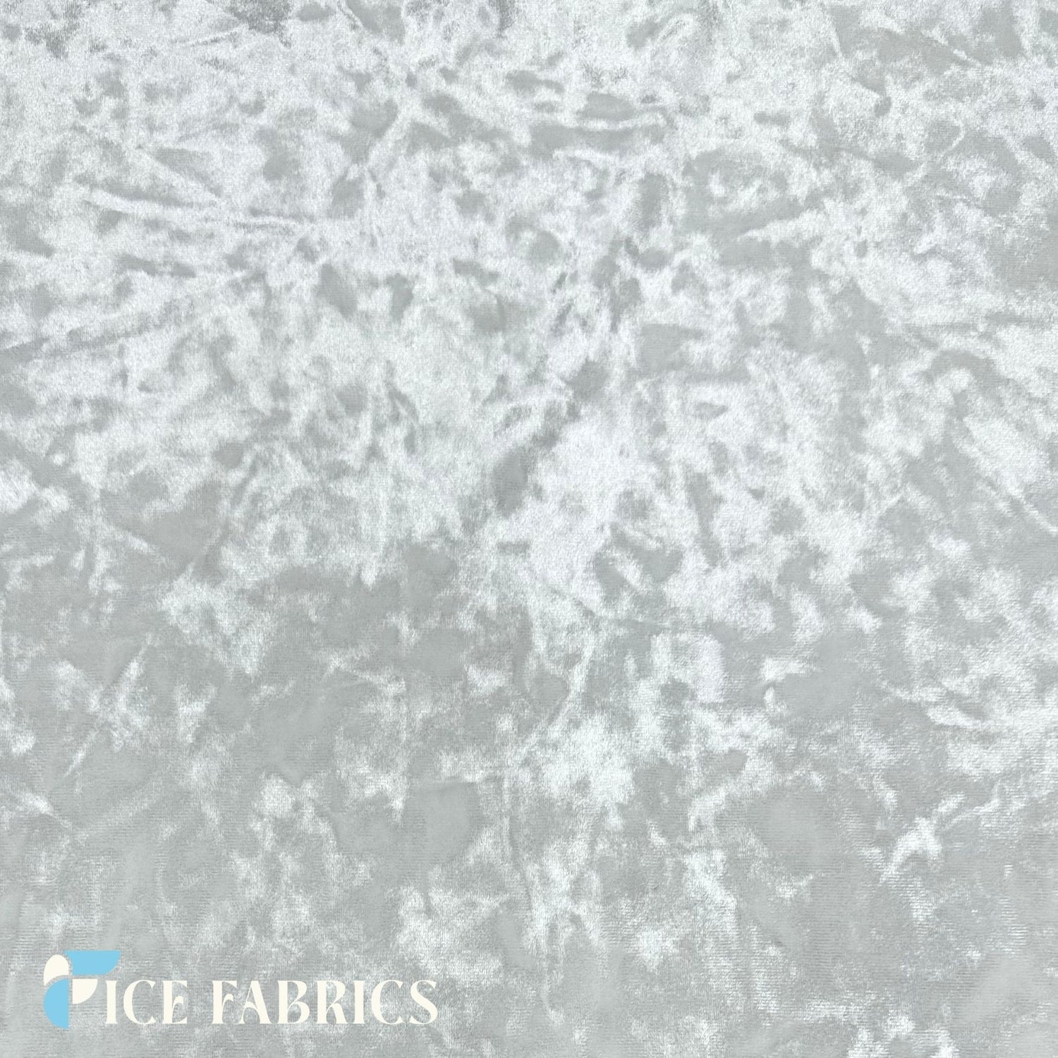 White Stretch Crushed Velvet Fabric | Ice Fabrics