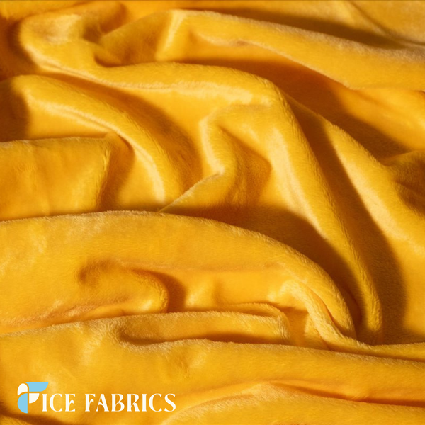 Buy Yellow Solid Minky Fabric by the Yard - Soft & Luxurious