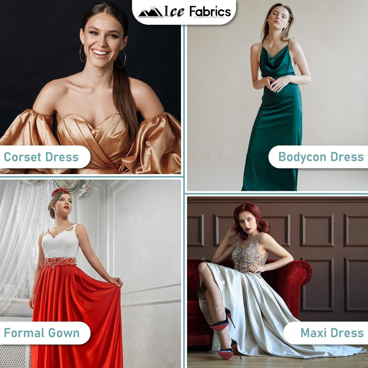 Luxurious New Shiny Light Olive Green Charmeuse Stretch Satin Fabric