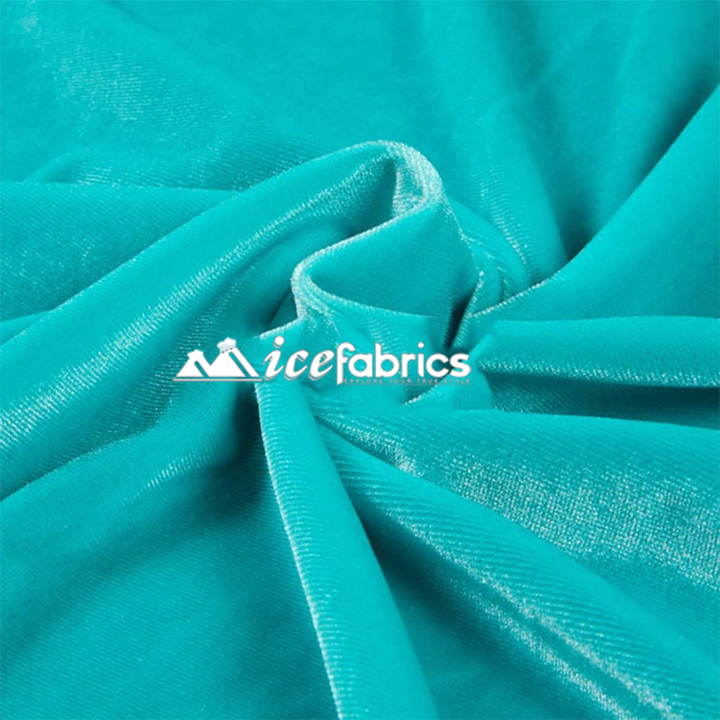 Jade Poly Spandex 4 Way Stretch Velvet Fabric | Ice Fabrics