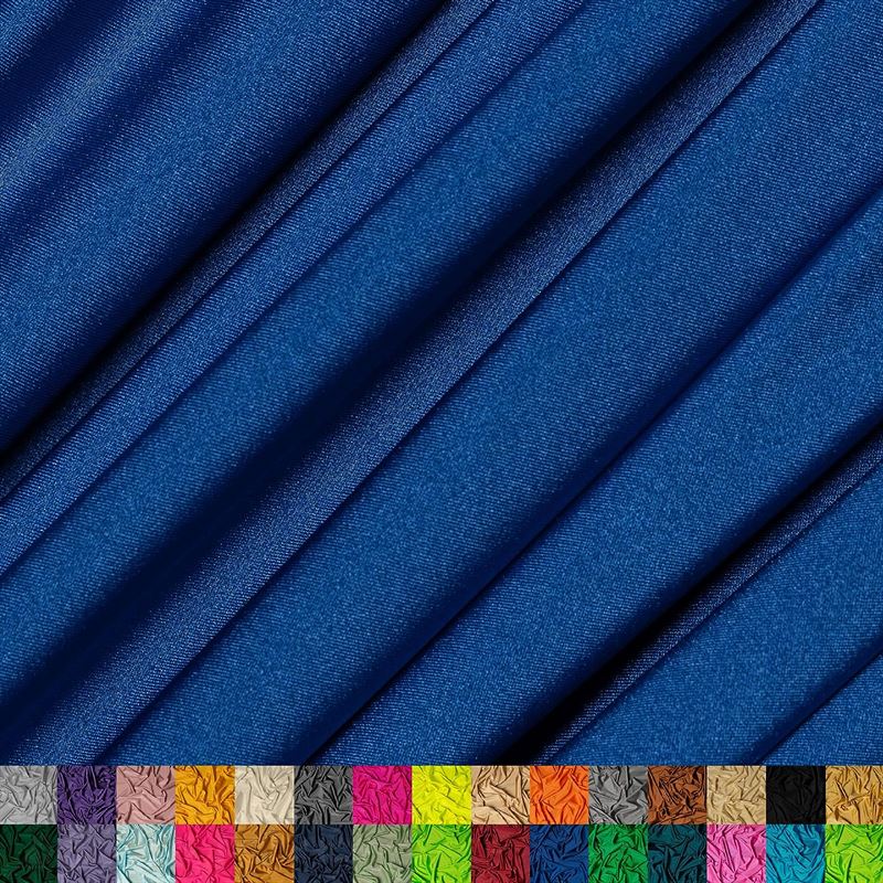 Jordan Royal Blue Shiny Nylon Spandex Fabric / 4 Way stretch