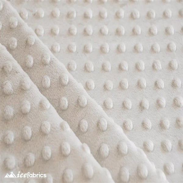 Buy Khaki Minky Dot Fabric