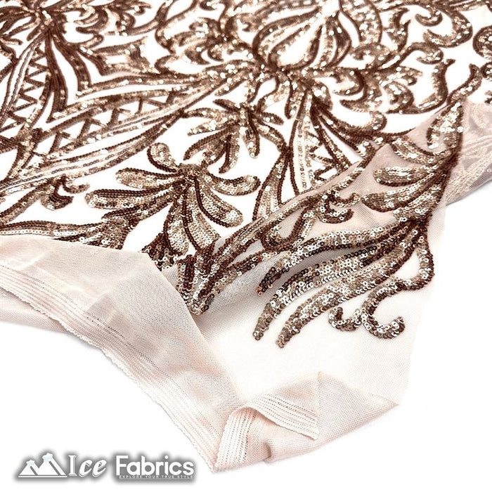 Buy New Embroidered 4 Way Stretch Spandex Sequin Fabric