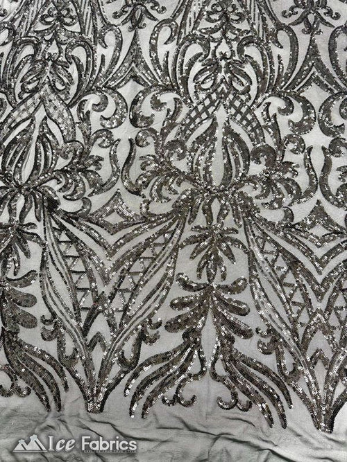 Buy New Embroidered 4 Way Stretch Spandex Sequin Fabric