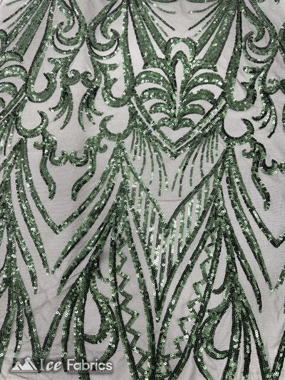 Buy New Embroidered 4 Way Stretch Spandex Sequin Fabric