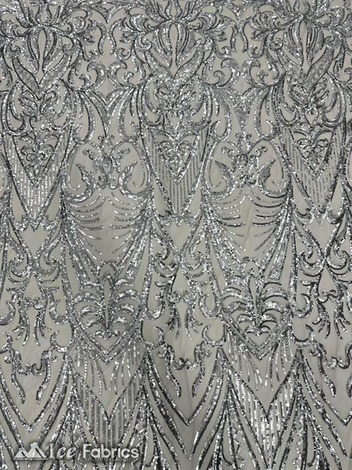 Buy New Embroidered 4 Way Stretch Spandex Sequin Fabric