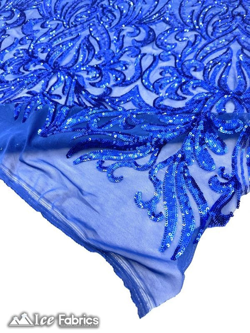 Buy New Embroidered 4 Way Stretch Spandex Sequin Fabric