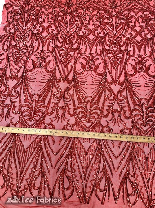 Buy New Embroidered 4 Way Stretch Spandex Sequin Fabric