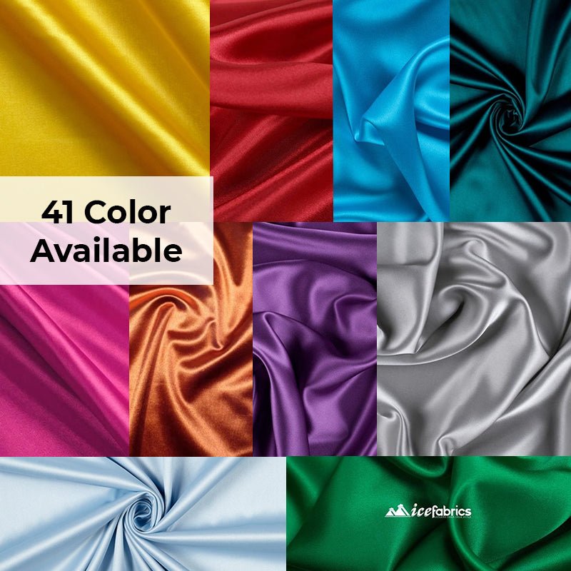 %5 Stretch Satin Fabric Spandex Fabric BTY - IceFabrics